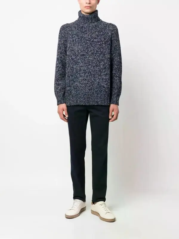 Brunello Cucinelli Mélange High-neck Thick-knit Jumper
