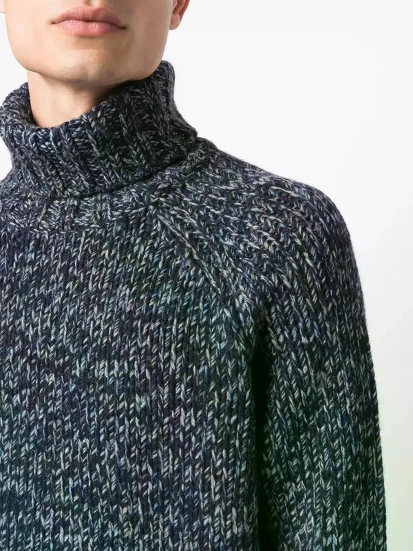 Brunello Cucinelli Mélange High-neck Thick-knit Jumper