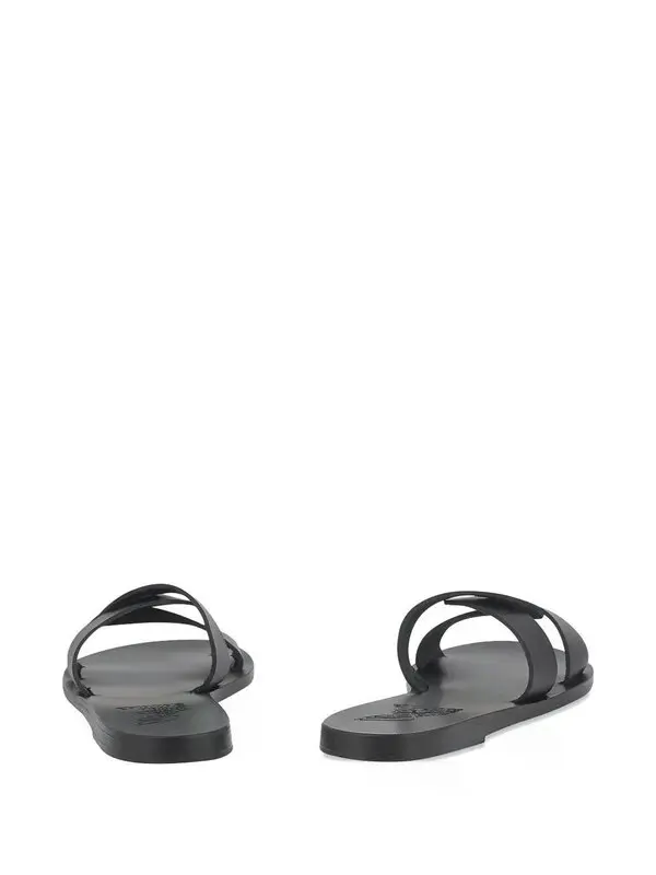 ANCIENT GREEK SANDALS Desmos Crossover Leather Sandals - Black