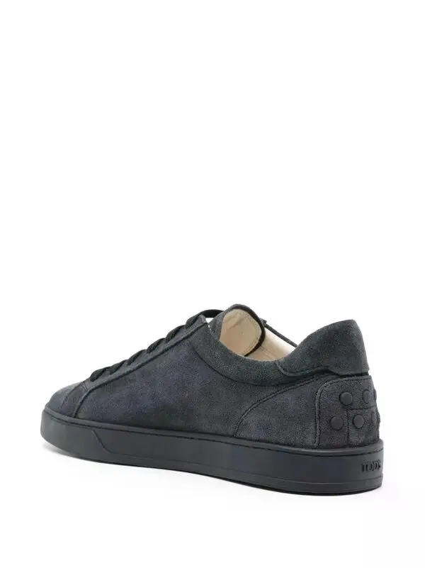TOD'S Logo-embossed Suede Sneakers - Black