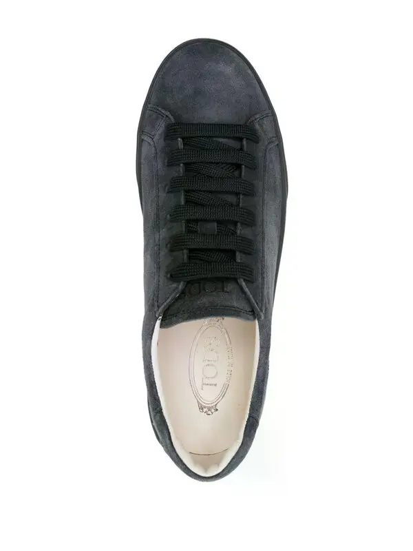 TOD'S Logo-embossed Suede Sneakers - Black