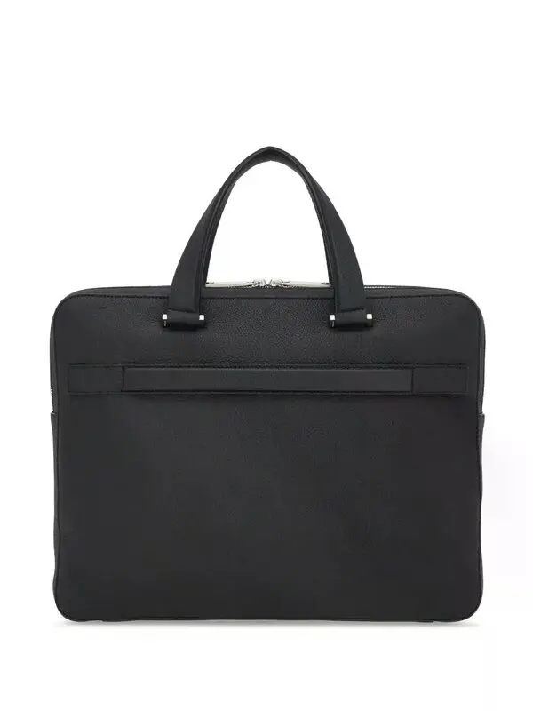 FERRAGAMO Monogram-embossed Leather Briefcase