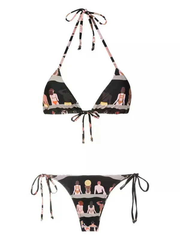 AMIR SLAMA Graphic-print Bikini