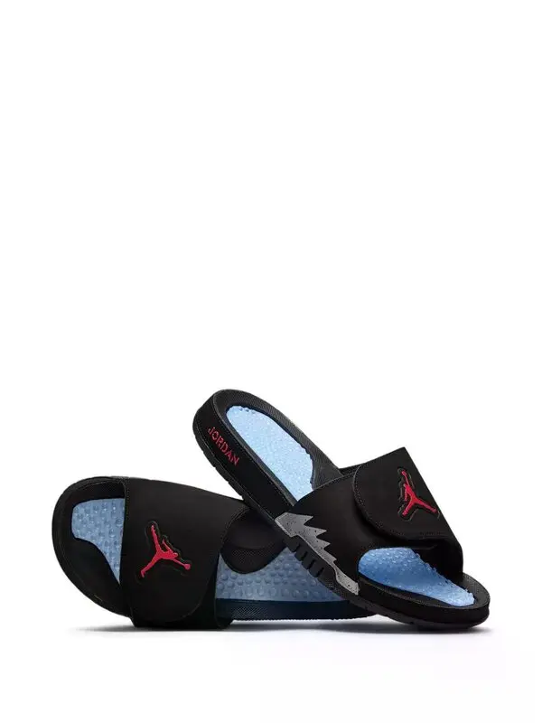 JORDAN Hydro 5 Metallic Slides - Black