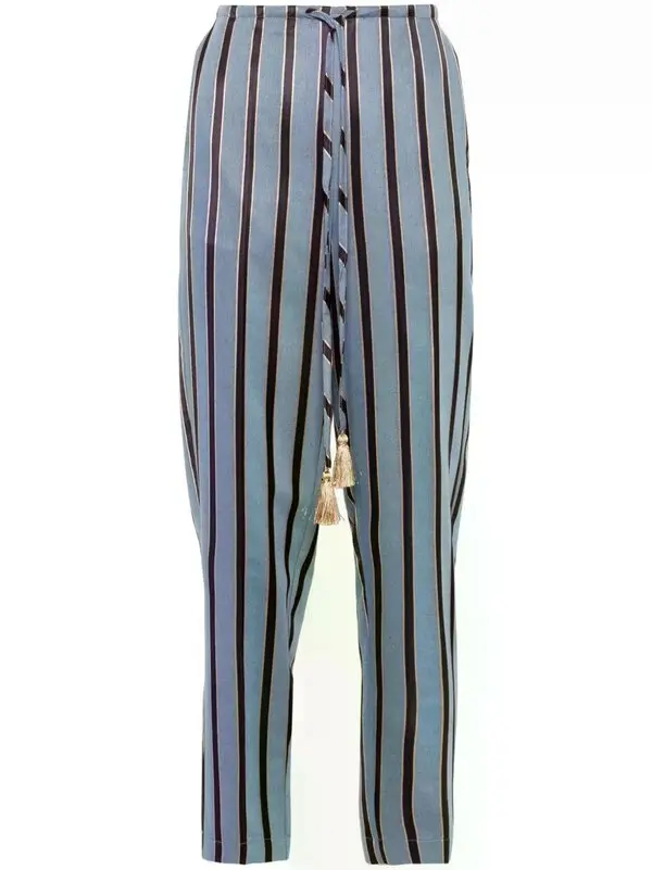 FORTE_FORTE Striped Tapered Trousers - Blue