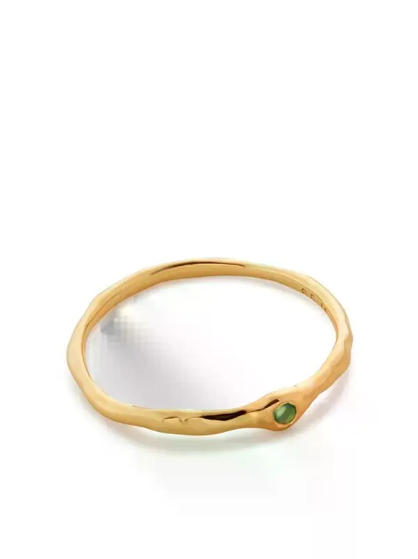Monica Vinader Siren Onyx Stacking Ring - Gold
