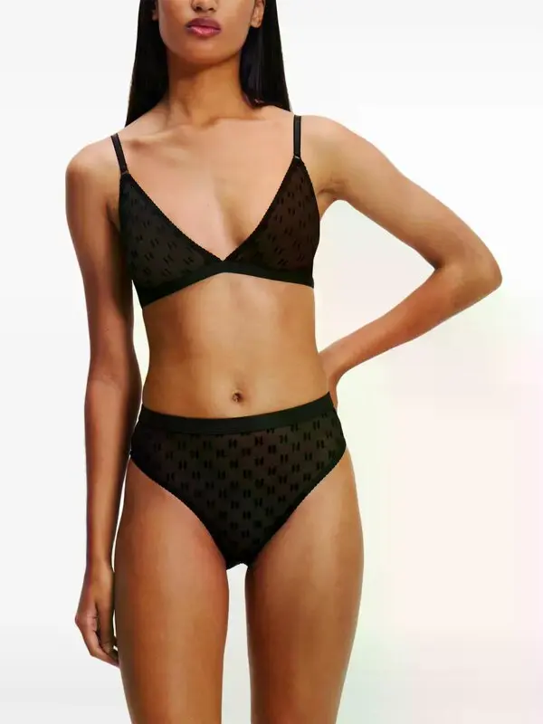 Karl Lagerfeld Monogram Mesh Bra