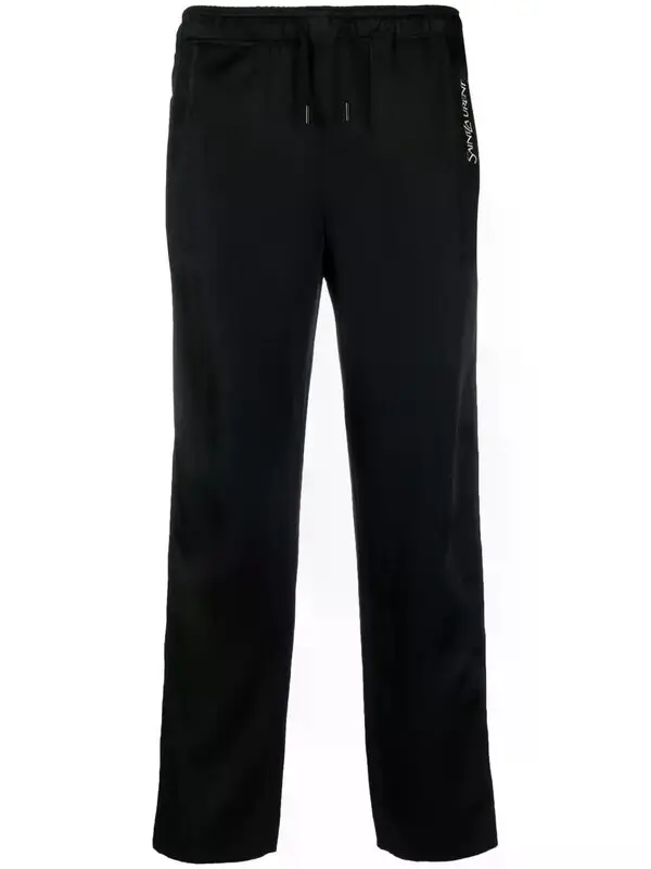 Saint Laurent Embroidered-logo Striped Track Pants