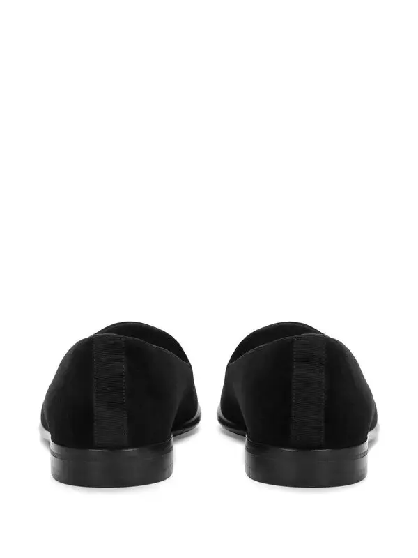 Dolce & Gabbana Velvet Slippers - Black