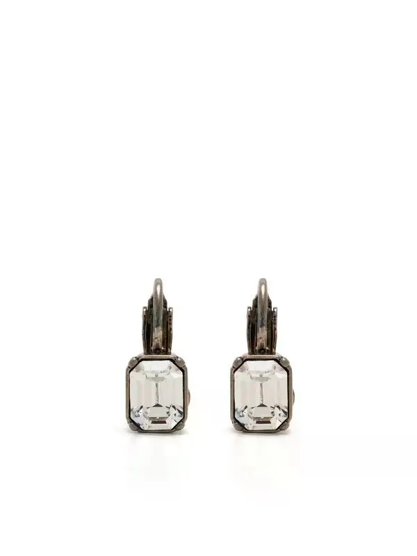 Dsquared2 Crystal Embellished Clip Earrings - Silver