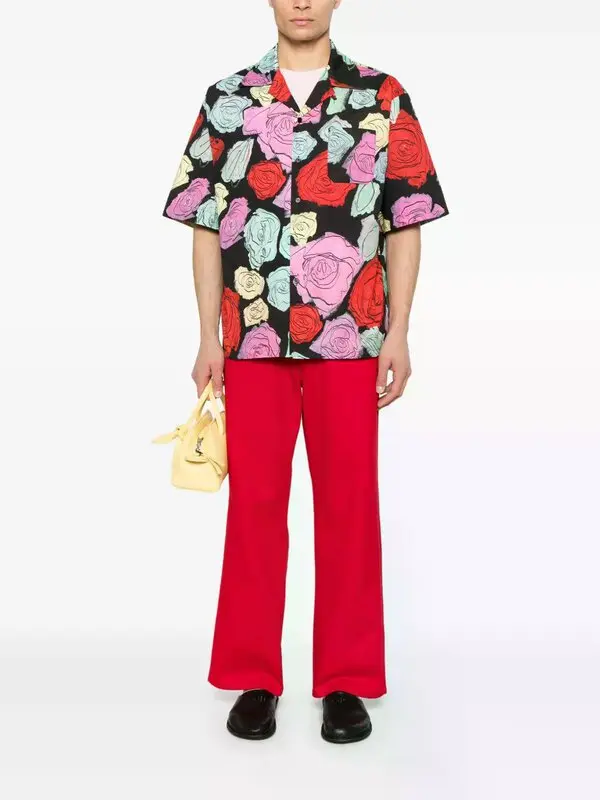 Marni Floral-print Shirt - Black