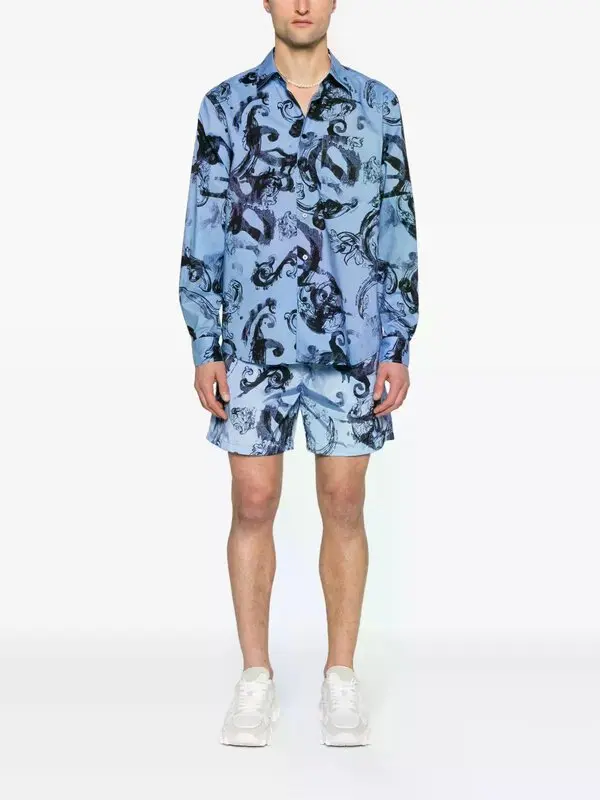 Versace Watercolour Couture-print Deck Shorts