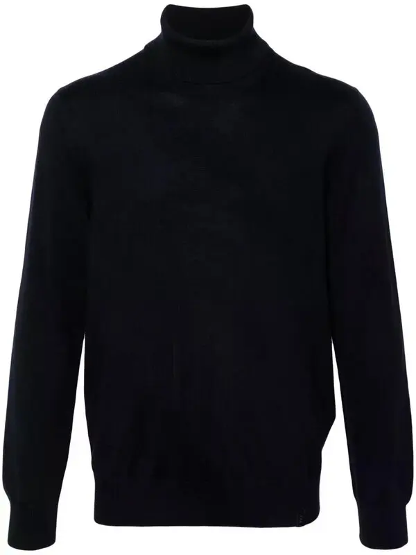 FAY Wool Turtleneck Sweater - Blue