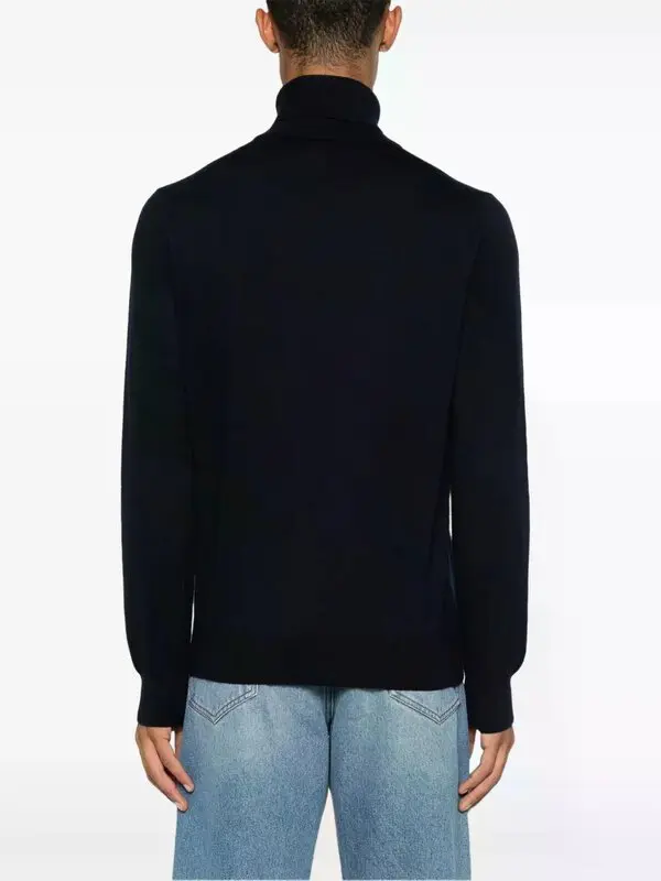 FAY Wool Turtleneck Sweater - Blue