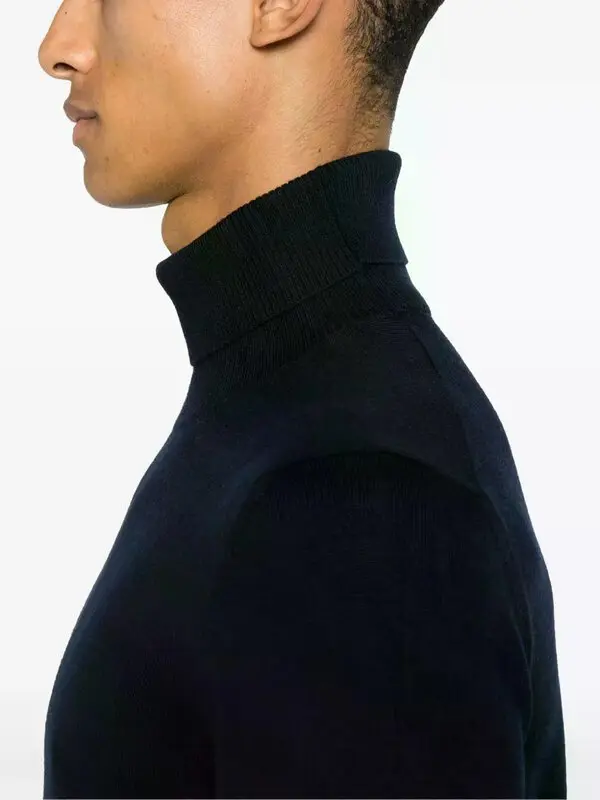 FAY Wool Turtleneck Sweater - Blue