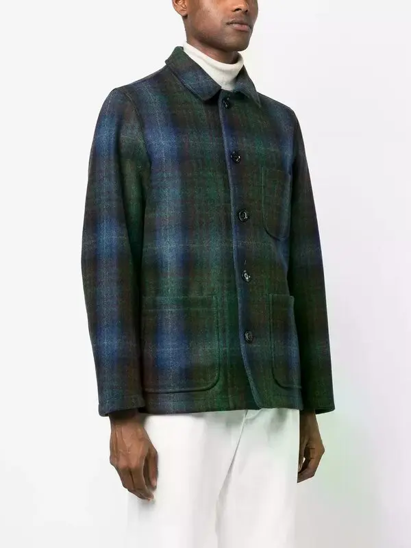 Aspesi Plaid Virgin-wool Shirt Jacket