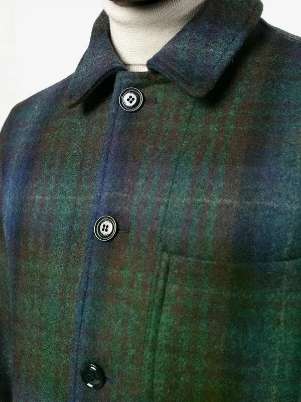 Aspesi Plaid Virgin-wool Shirt Jacket