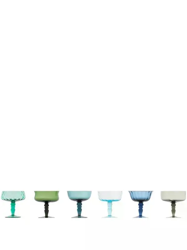BITOSSI HOME Diseguale Transparent-design Goblets - Green