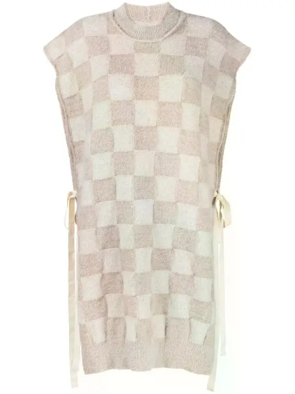 UMA WANG Checkerboard Knitted Vest