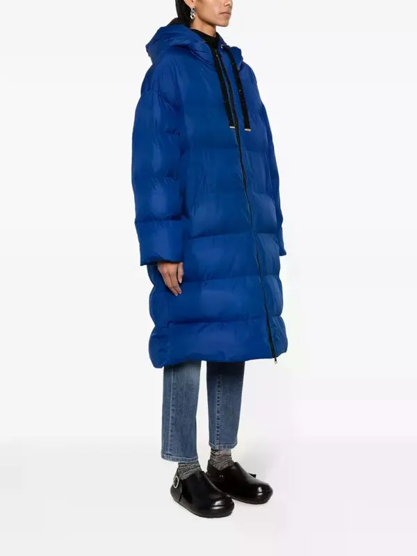 Lorena Antoniazzi Hooded Zip-up Padded Coat - Blue