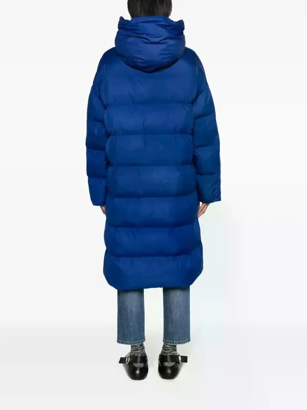 Lorena Antoniazzi Hooded Zip-up Padded Coat - Blue