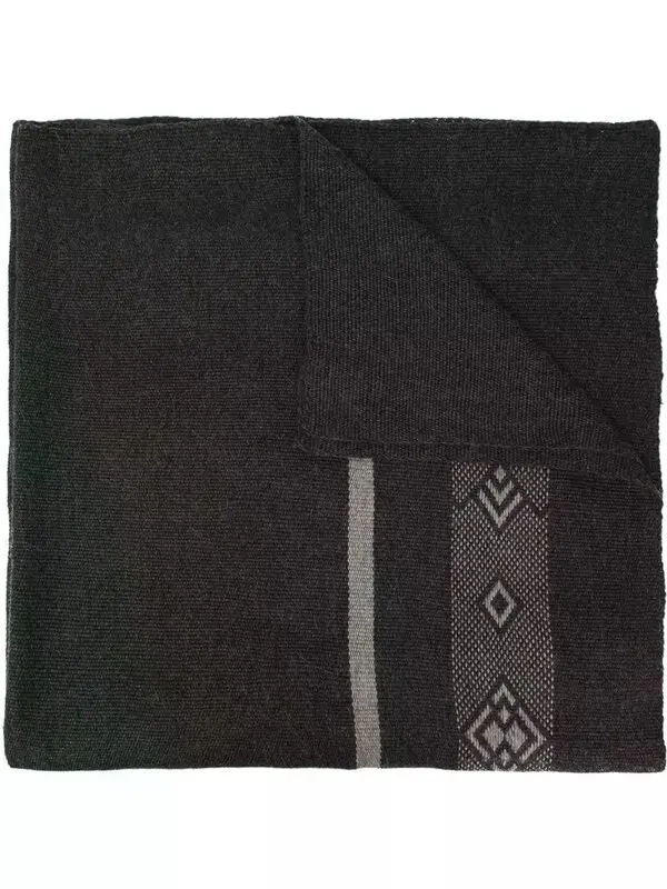 Voz Wide Diagonal Blanket Scarf - Grey
