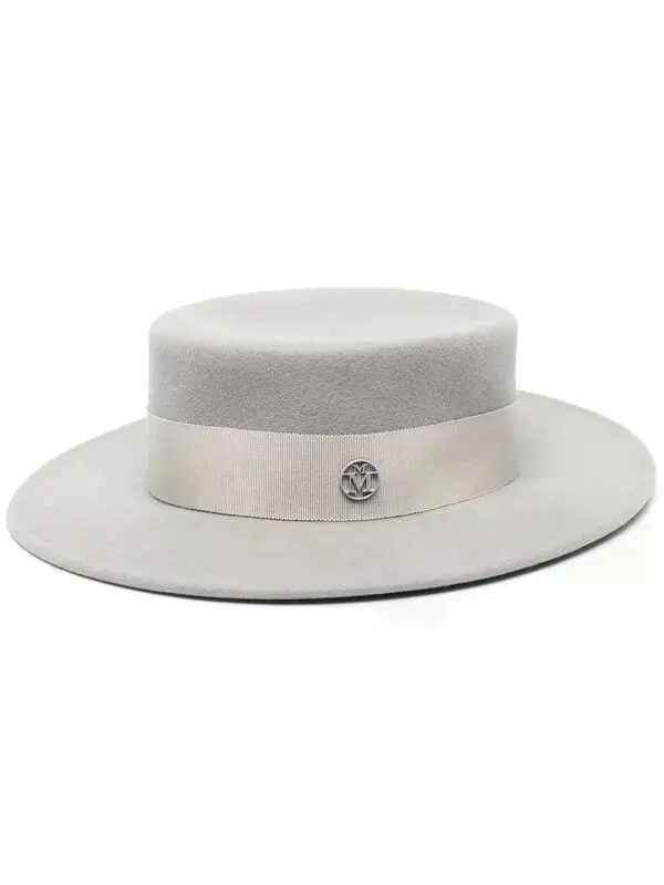 MAISON MICHEL Kiki Canotier Hat - Grey