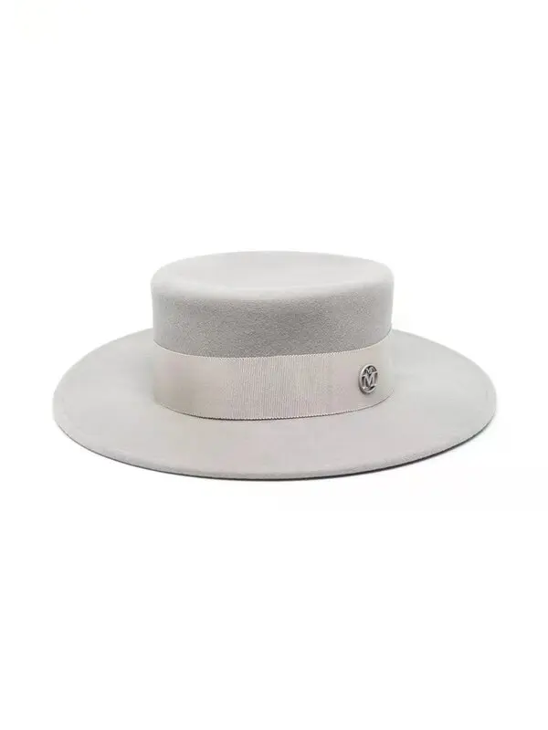 MAISON MICHEL Kiki Canotier Hat - Grey