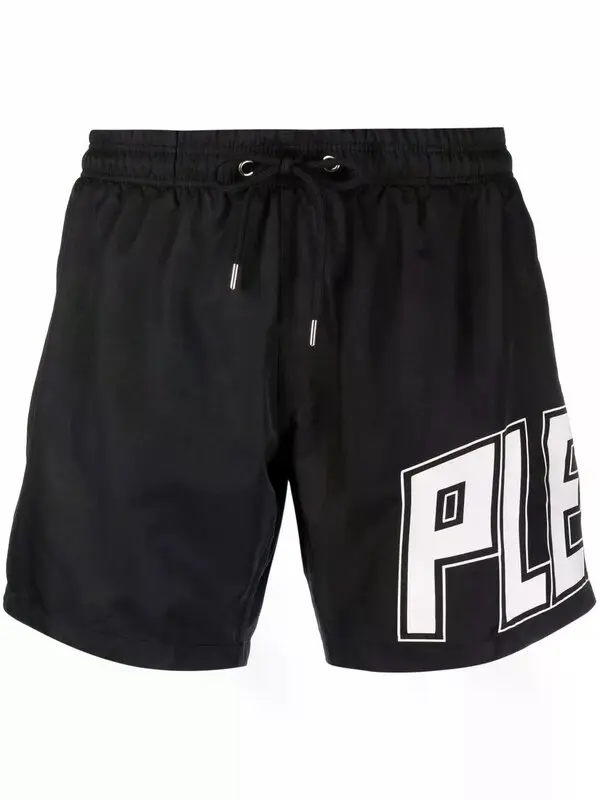 Philipp Plein Logo-print Swim Shorts - Black