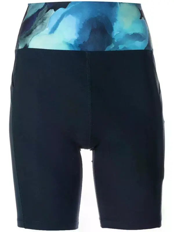 Marchesa Abstract-pattern Cycling Shorts - Blue