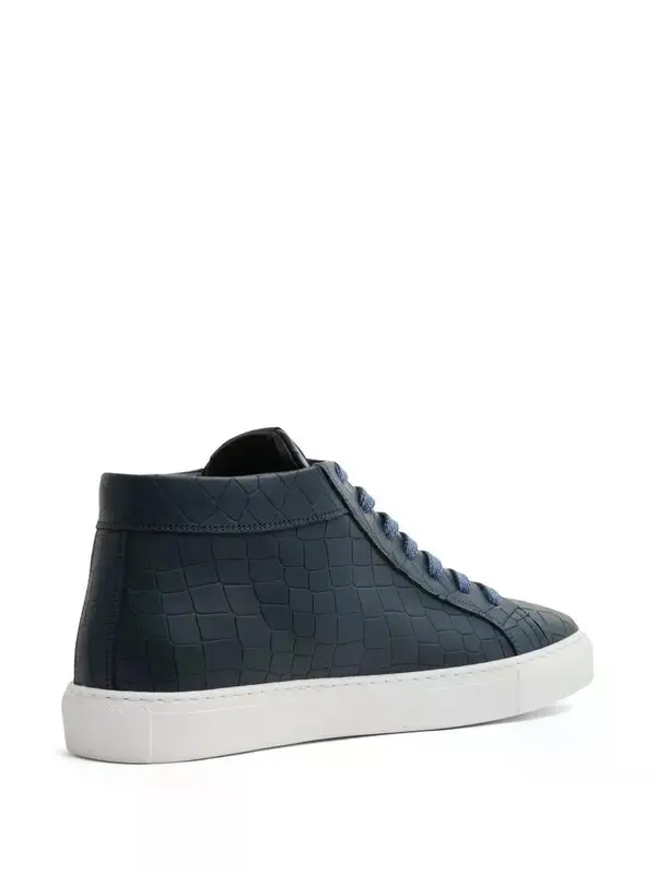 HIDE&JACK Essence High-top Leather Sneakers - Blue