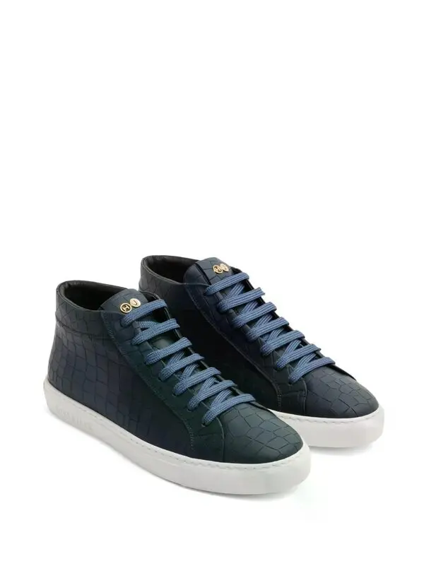 HIDE&JACK Essence High-top Leather Sneakers - Blue