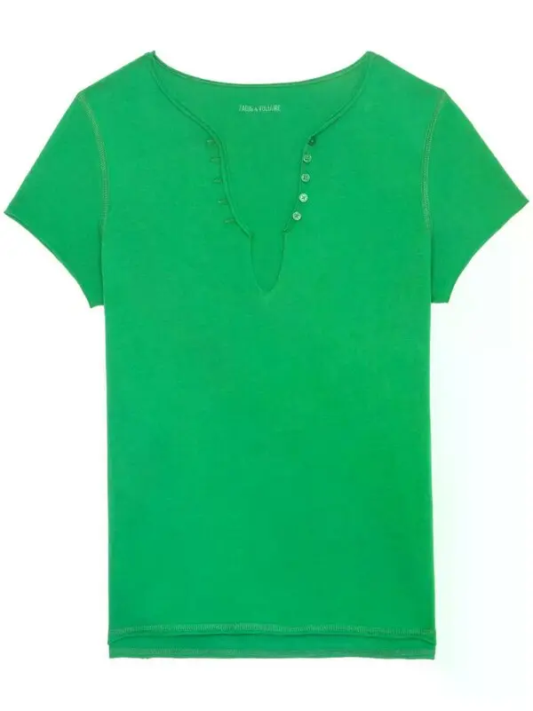 Zadig&Voltaire Henley T-shirt - Green