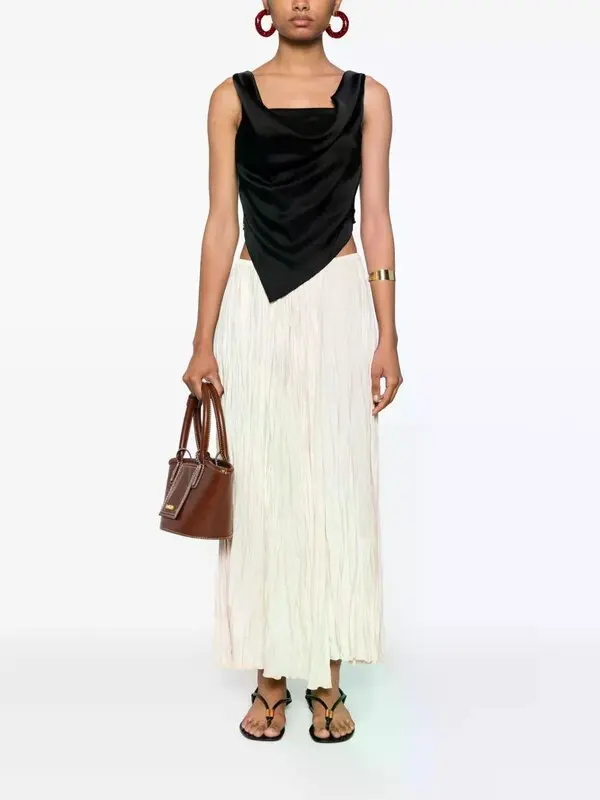 FORTE_FORTE Crinkled Midi Skirt
