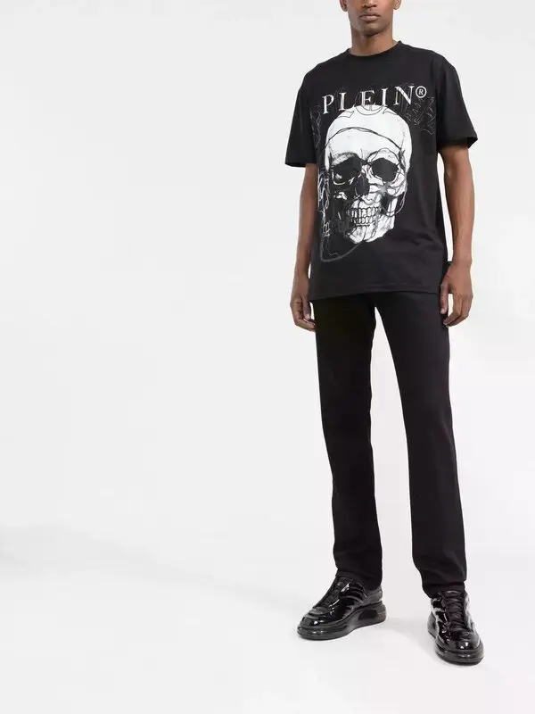 Philipp Plein Skull Print Cotton T-shirt
