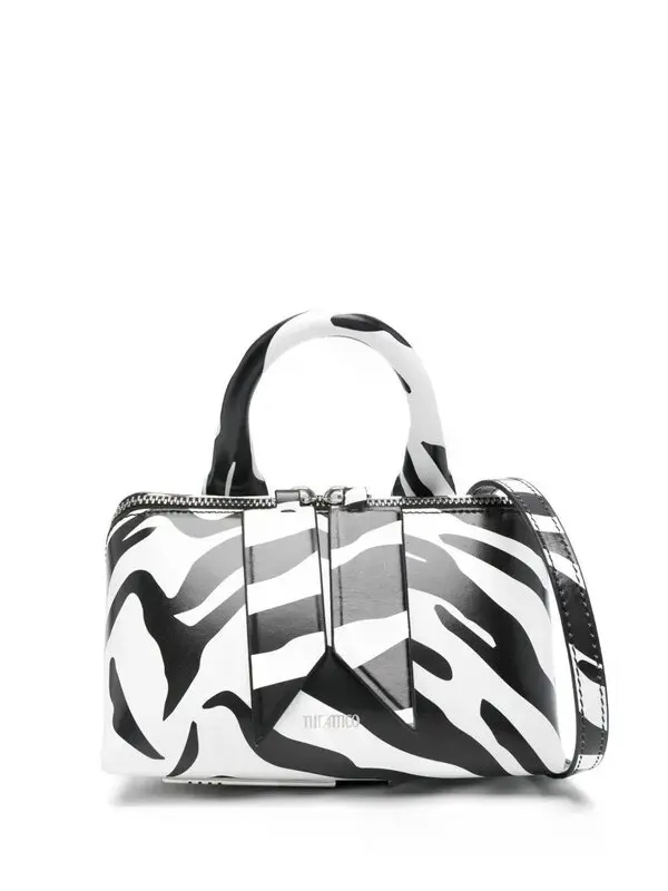 Attico Zebra-print Tote Bag - Black