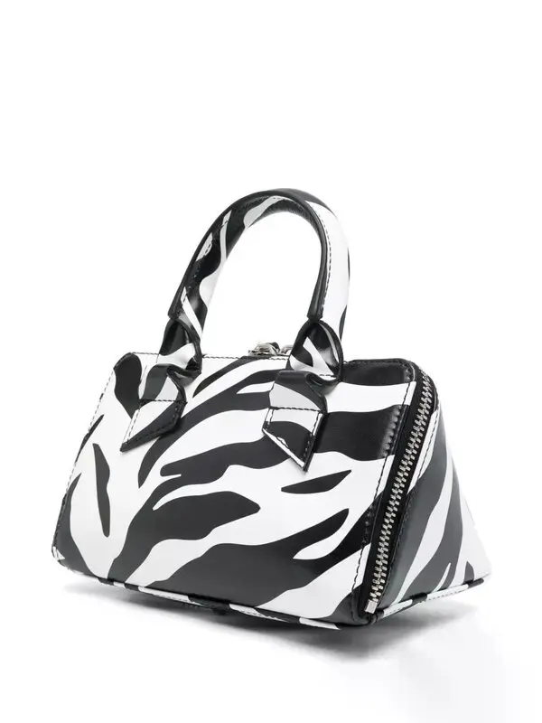 Attico Zebra-print Tote Bag - Black