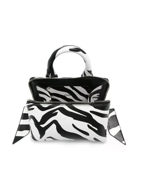 Attico Zebra-print Tote Bag - Black