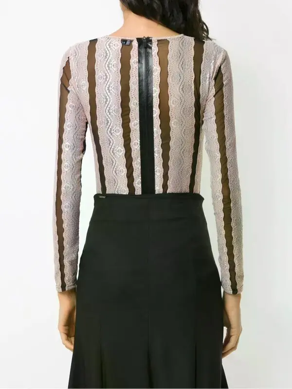 AMIR SLAMA Striped Bodysuit