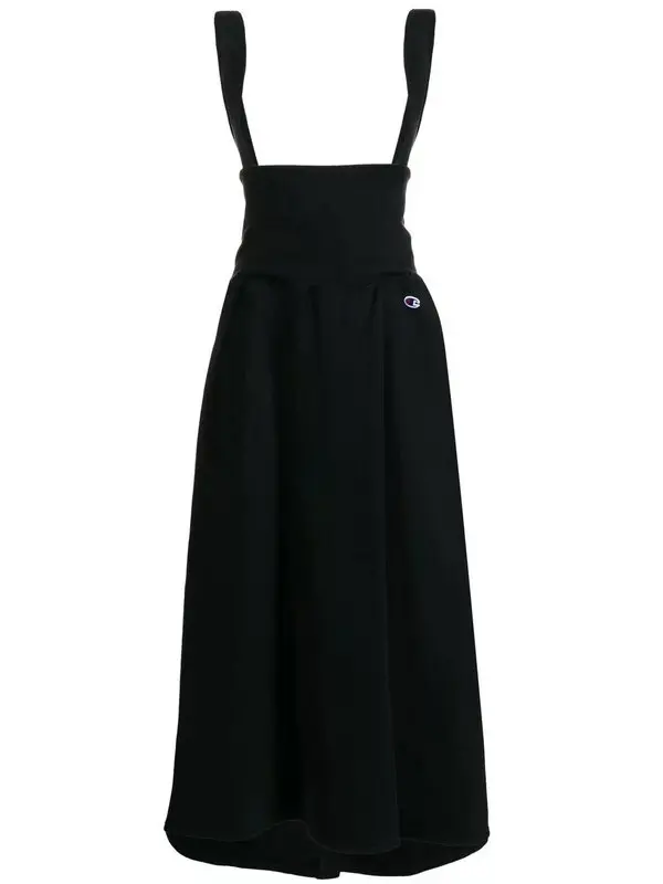 Anrealage X Champion Cotton Midi Dress - Black