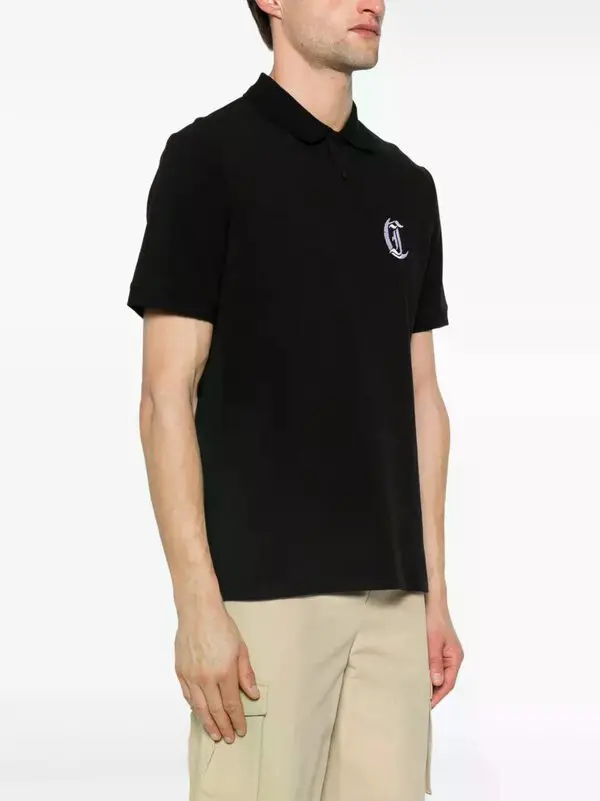 Just Cavalli Monogram-embroidery Polo Shirt