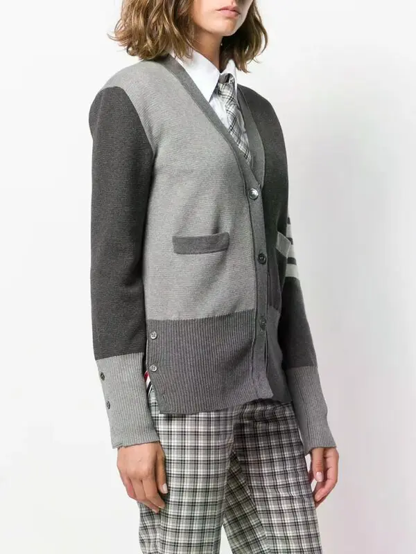 Thom Browne 4-bar V-neck Cardigan