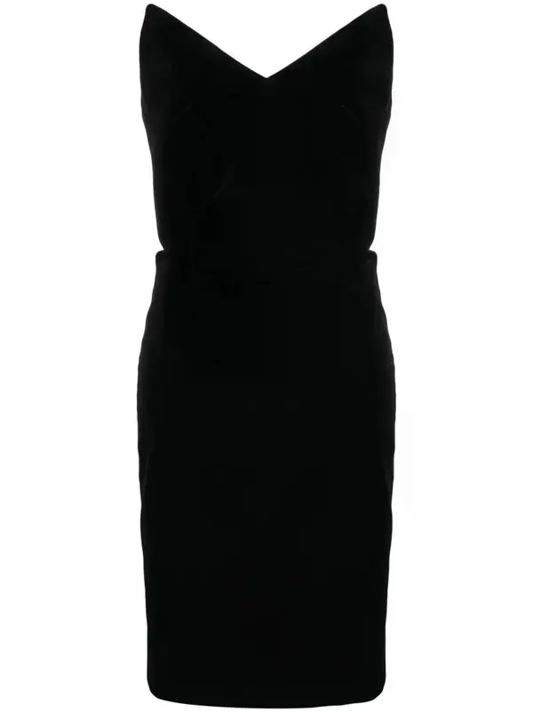 Loewe Bustier Velvet Strapless Dress