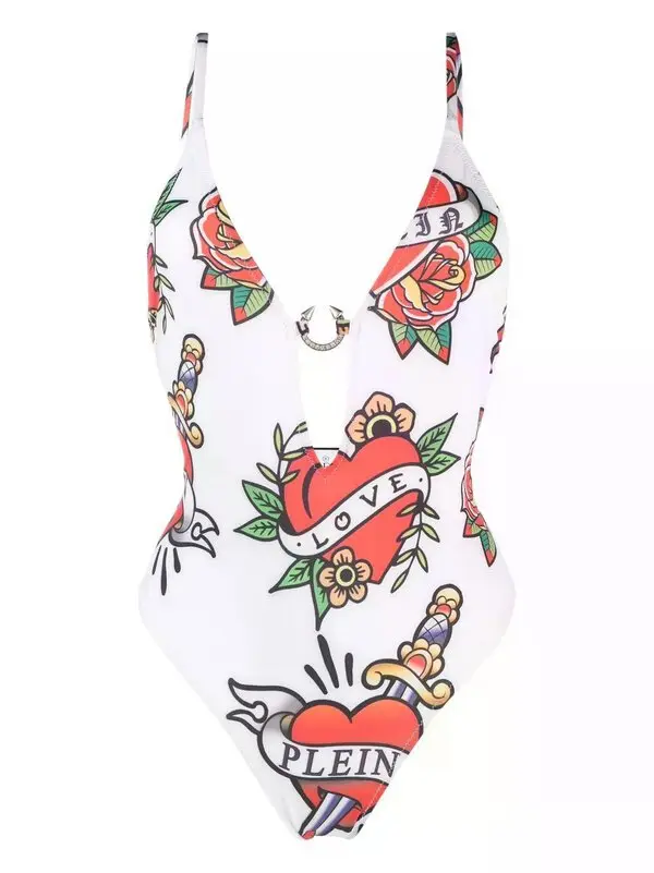 Philipp Plein Graphic-print Swimsuit