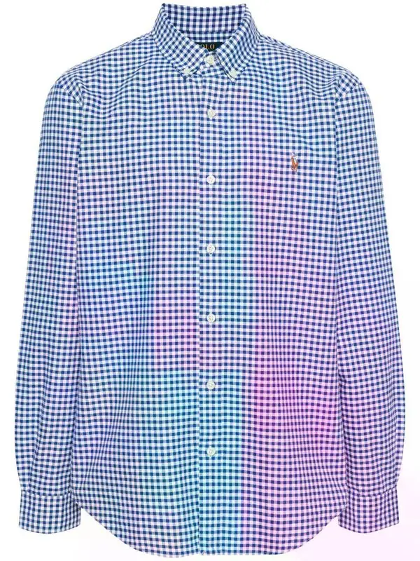 Polo Ralph Lauren Polo-pony-embroidery Checked Shirt - Blue
