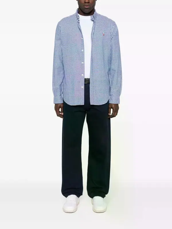 Polo Ralph Lauren Polo-pony-embroidery Checked Shirt - Blue
