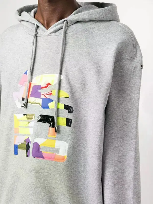 Etro Patchwork Logo-print Rib-trimmed Hoodie
