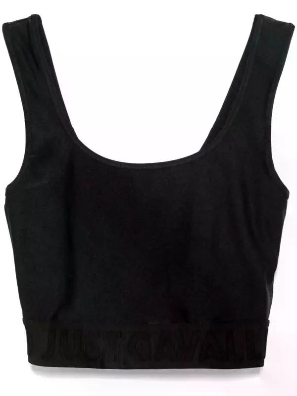 Just Cavalli Stretch-jersey Cropped Top