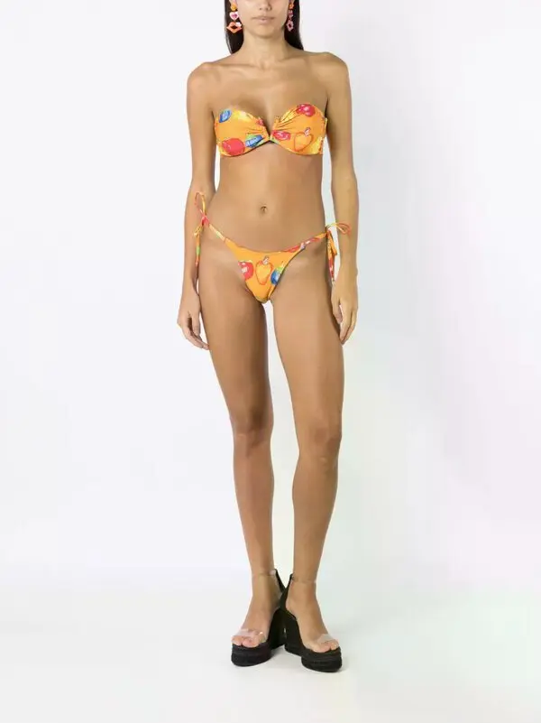 AMIR SLAMA Fruit-print Two-piece Bikini Set