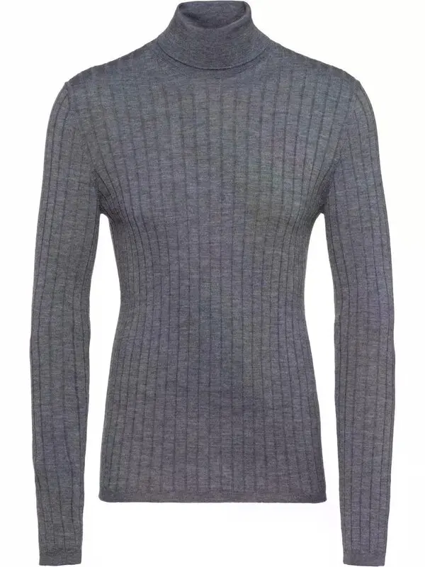 Prada Ribbed Roll Neck Jumper